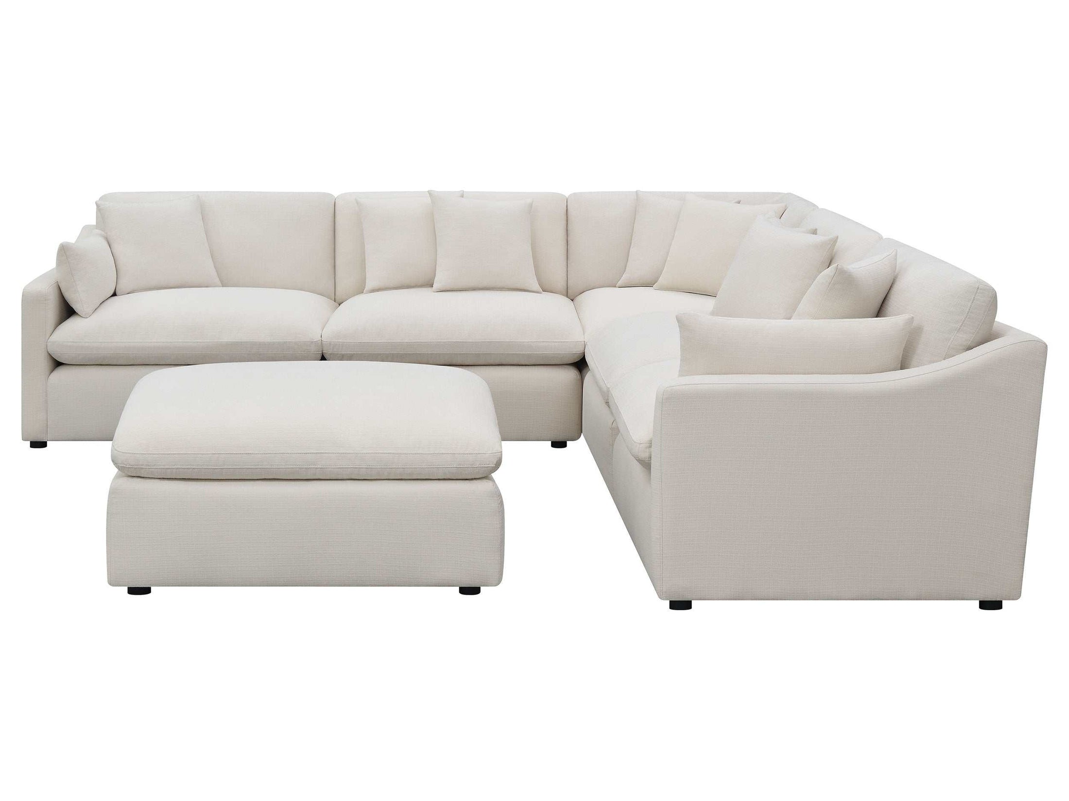 Hobson Ivory 6 Pc Sectional | Ornate Home