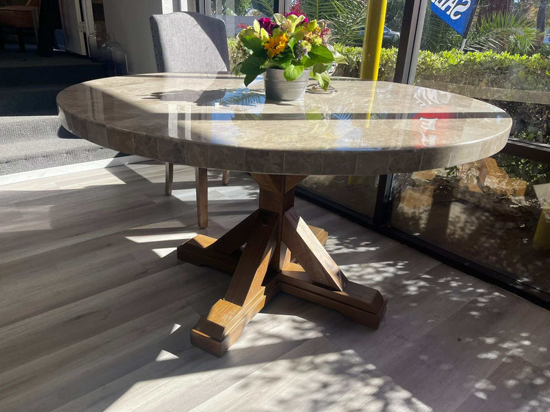 Vesper round marble dining table store