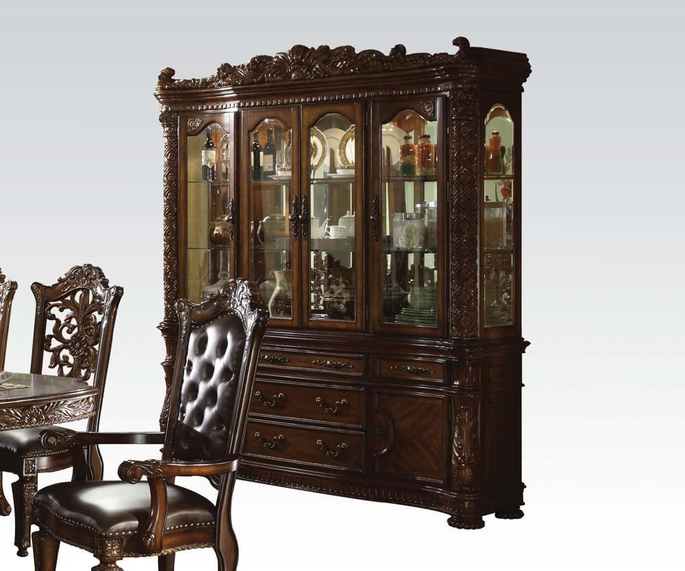 Acme Vendome Cherry Finish Buffet and Hutch 60006 Ornate Furniture