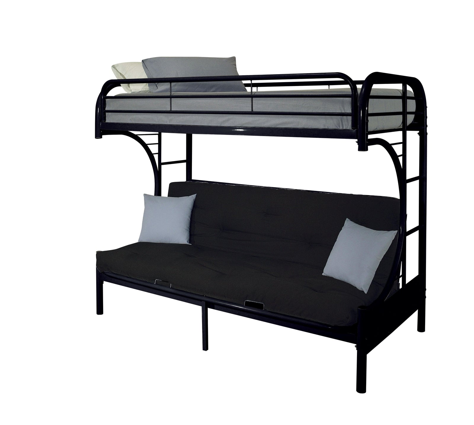 Eclipse Black Bunk Bed (Twin/Full/Futon) Ornate Furniture