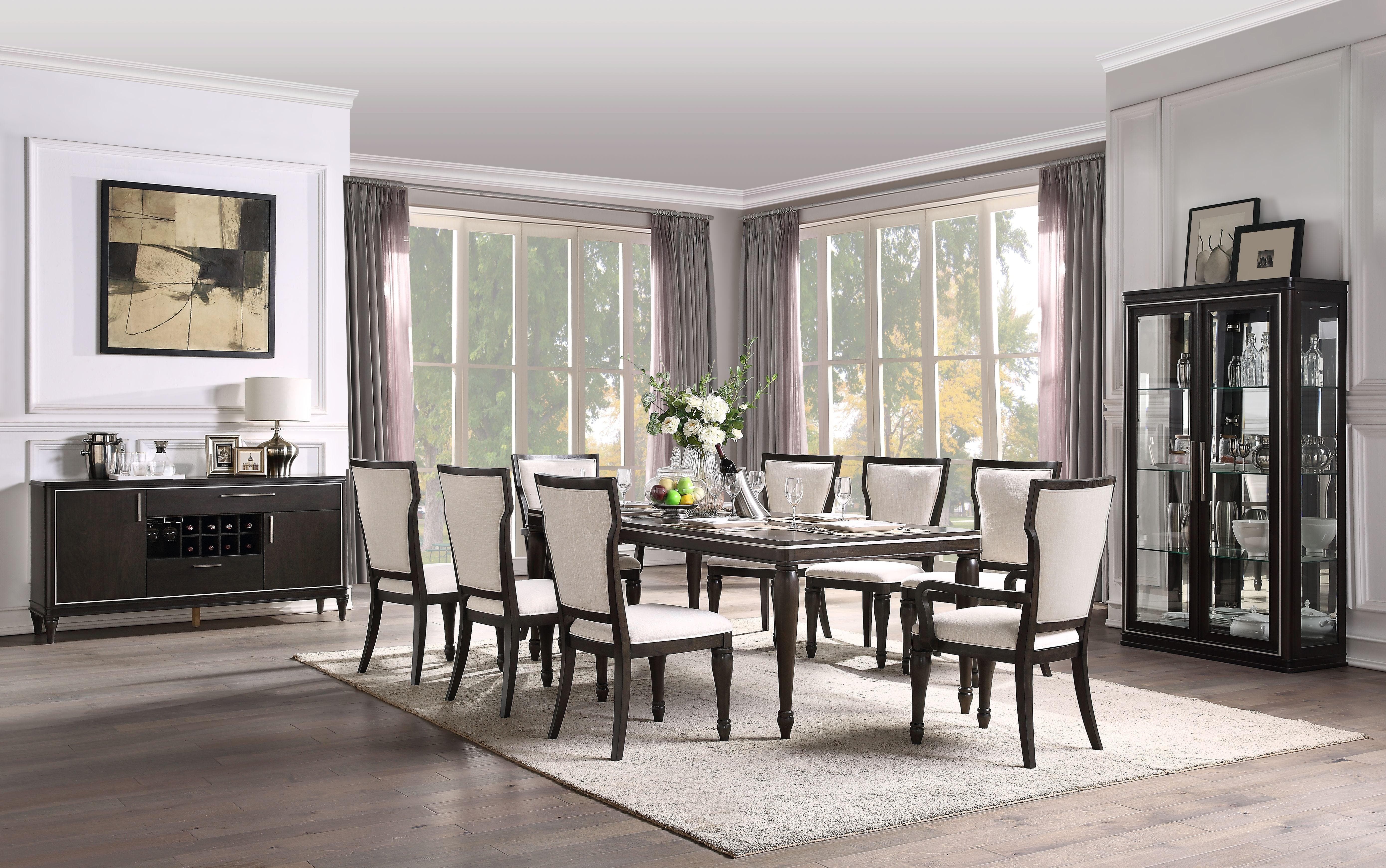 Lorenzo Espresso Dining Table (Leg) Ornate Furniture